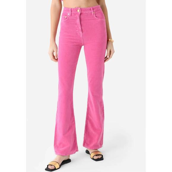 Ganni | Jeans | New Ganni Corduroy Blend Flared Jean In Cone Pink ...